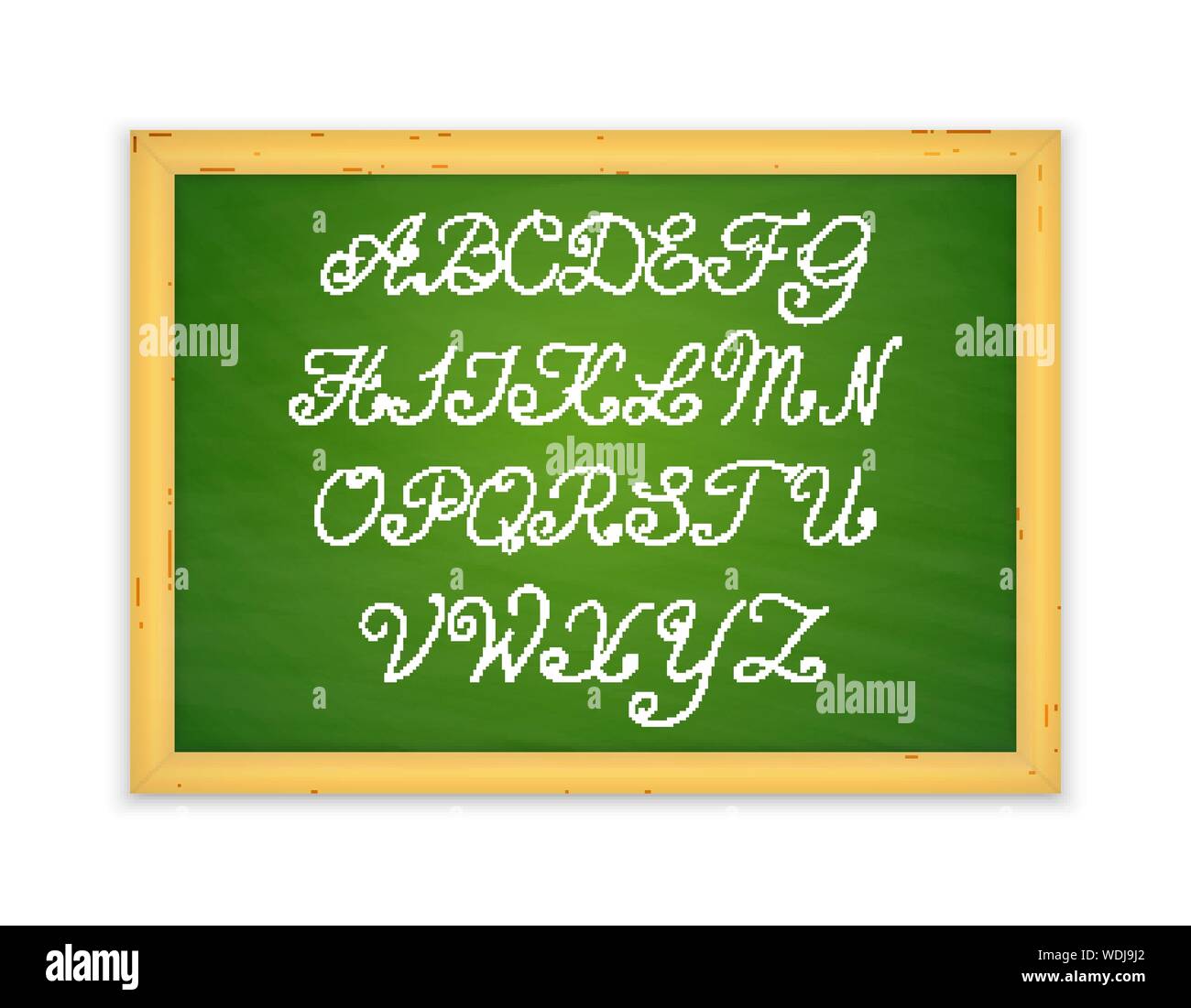 Chalk lettering vector vectors Stock Vector Images - Alamy