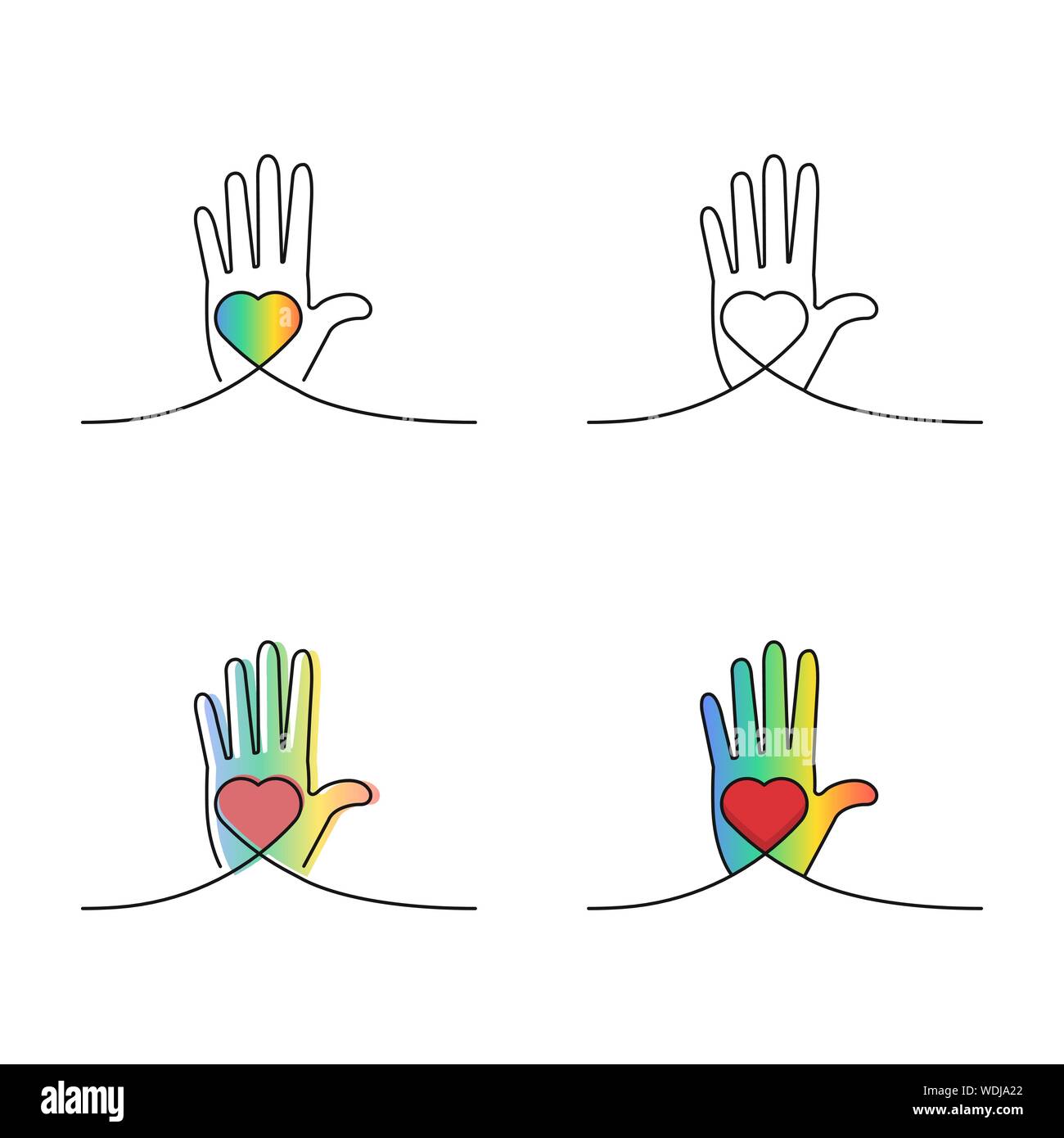 Charity icon colored outline Stock Vector Images - Alamy