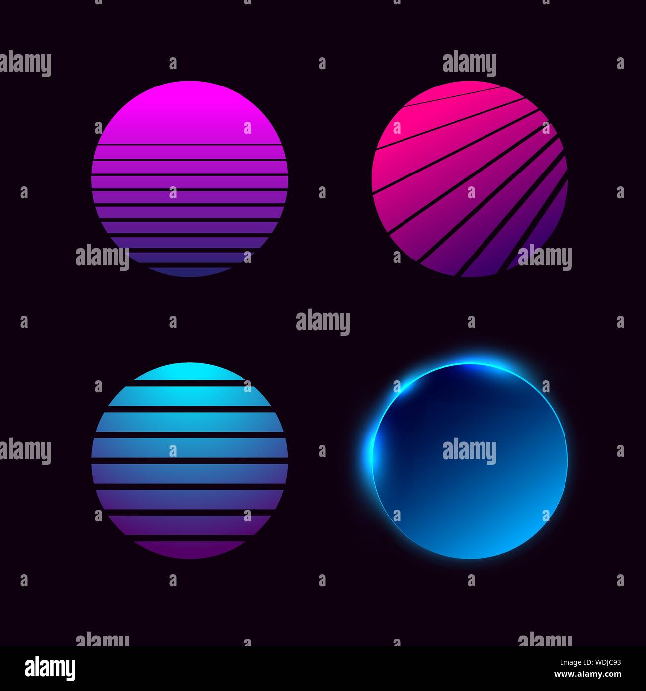 Synthwave vector vectors hi-res stock photography and images - Alamy