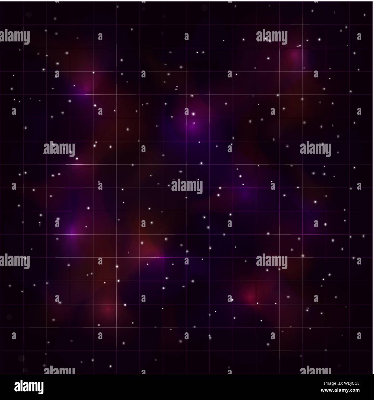 Retrowave synthwave vaporwave background with laser grid, starry spase ...