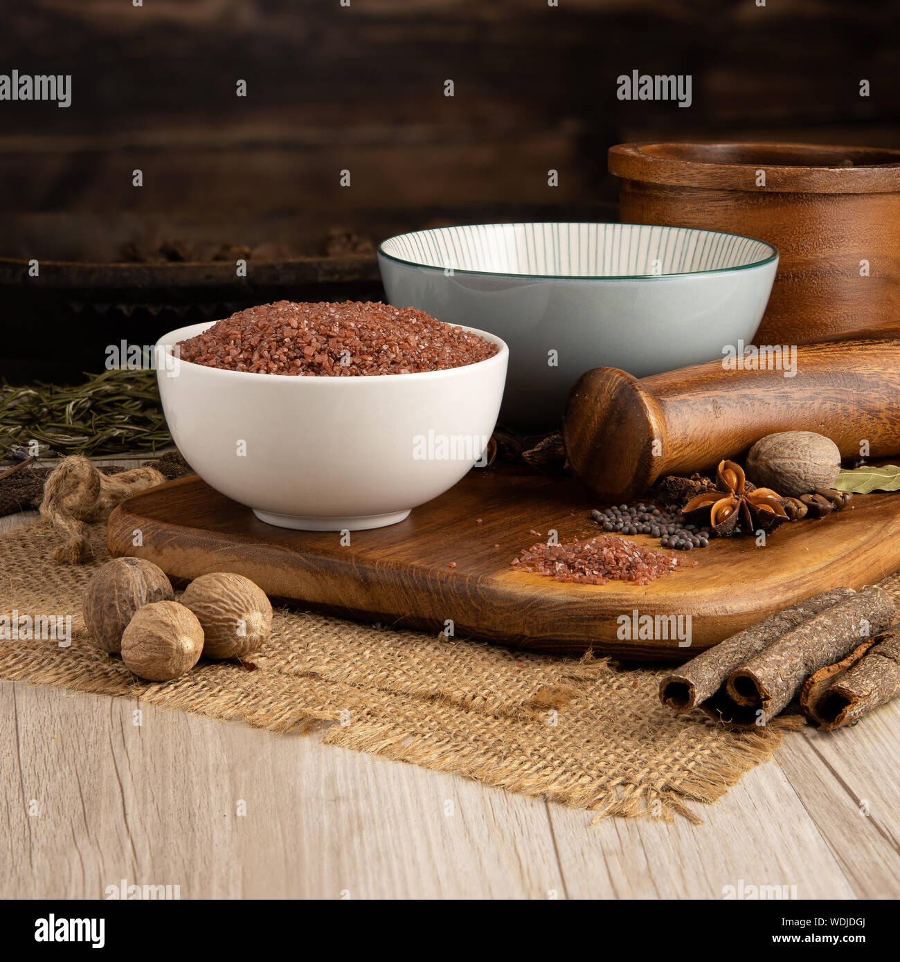 HAWAIIAN SEA SALT in a bowl and food preparation and kitchen setting ...