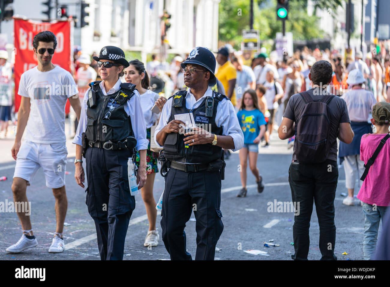 London, UK ,August 25, 2019. Notting hill carnival.Metropolitan police ...