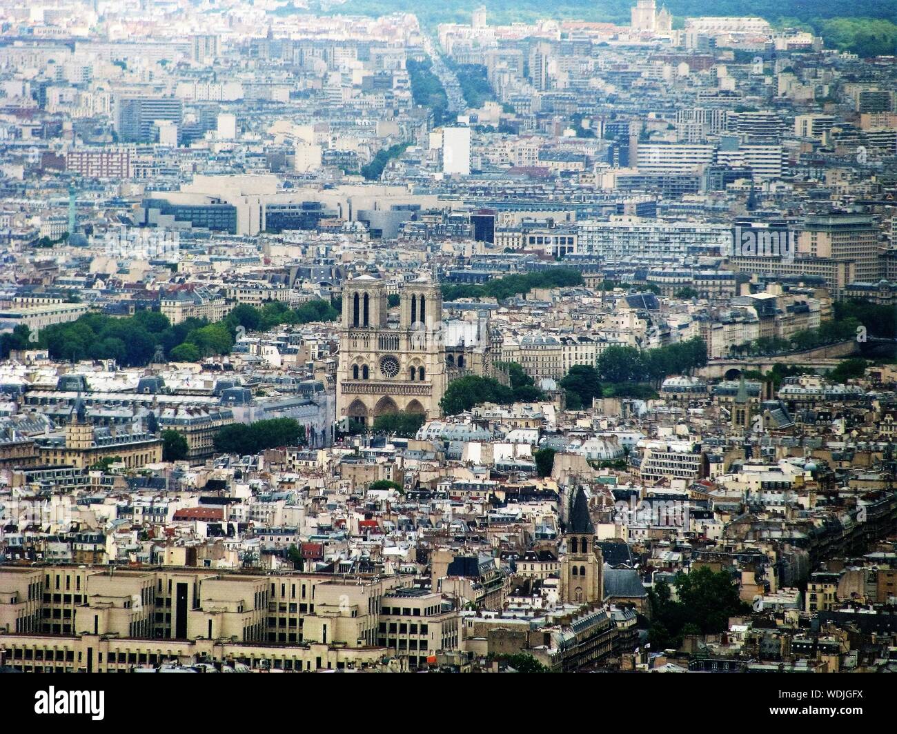 Aerial View Of Town Stock Photo - Alamy