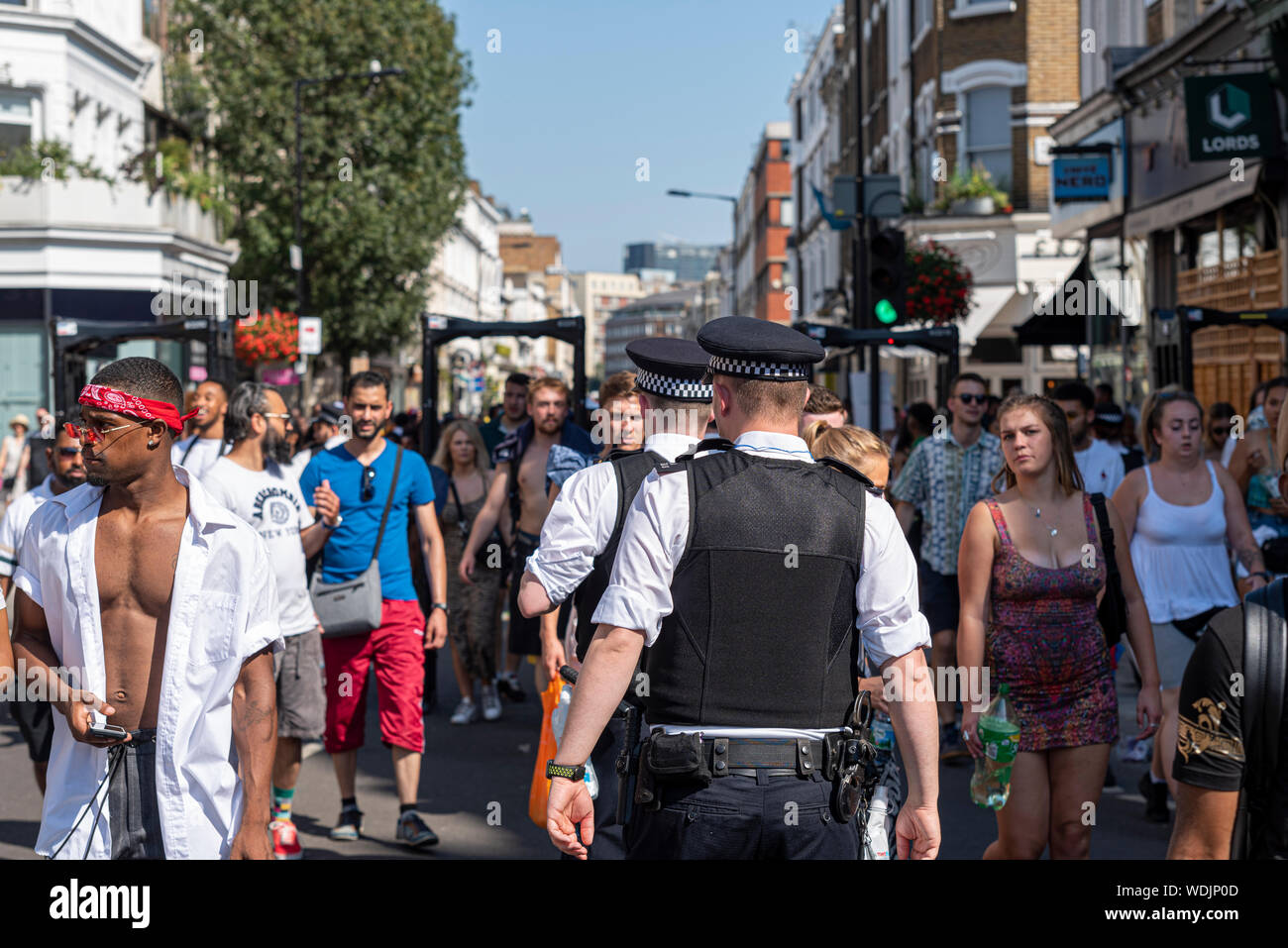 People arriving at the Notting Hill Carnival Final Parade, London, UK ...