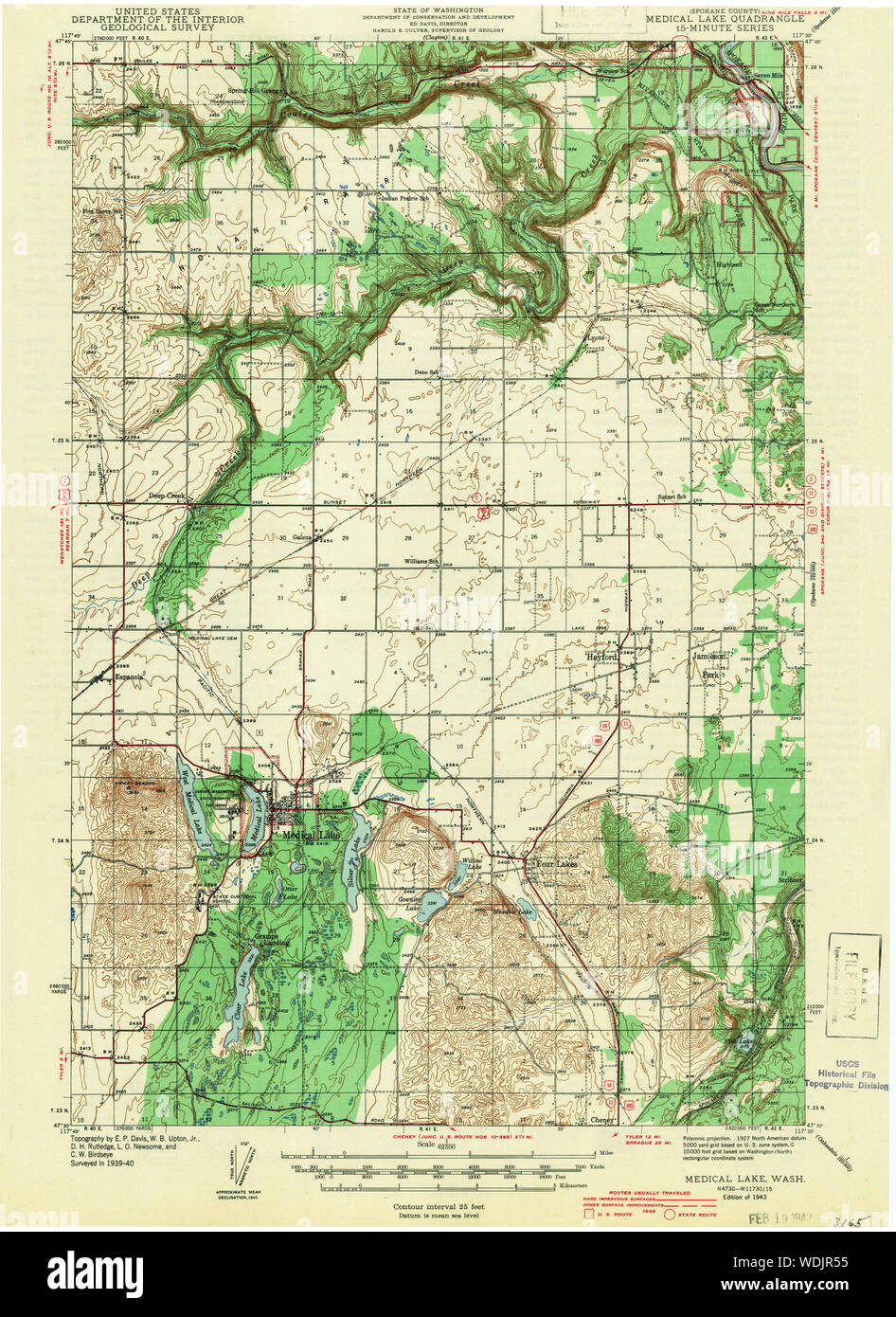 Map of medical lake hi-res stock photography and images - Alamy