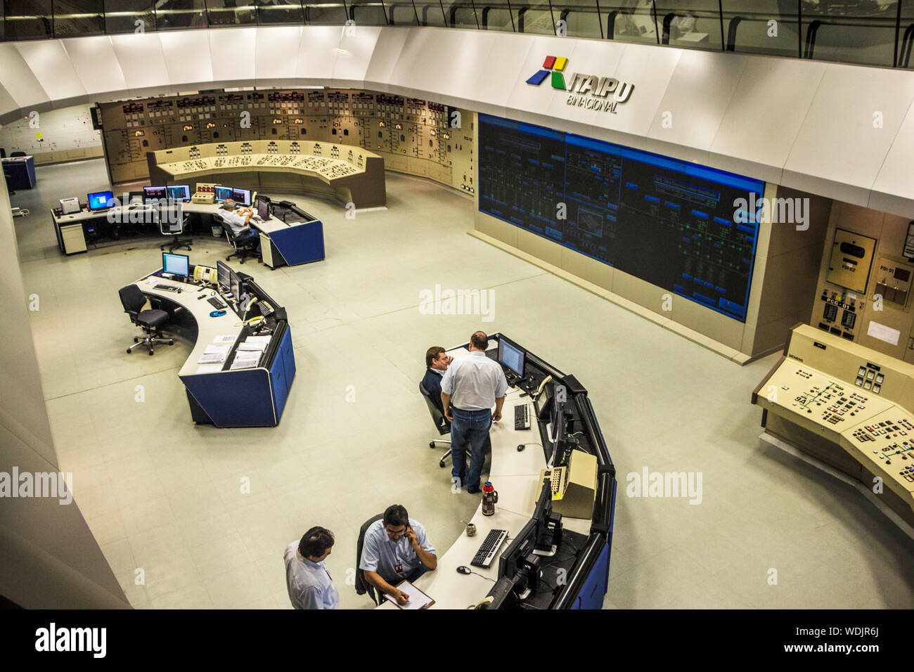 Control room, Itaipu Hydroelectric Power Plant, Foz do Iguacu, Parana ...