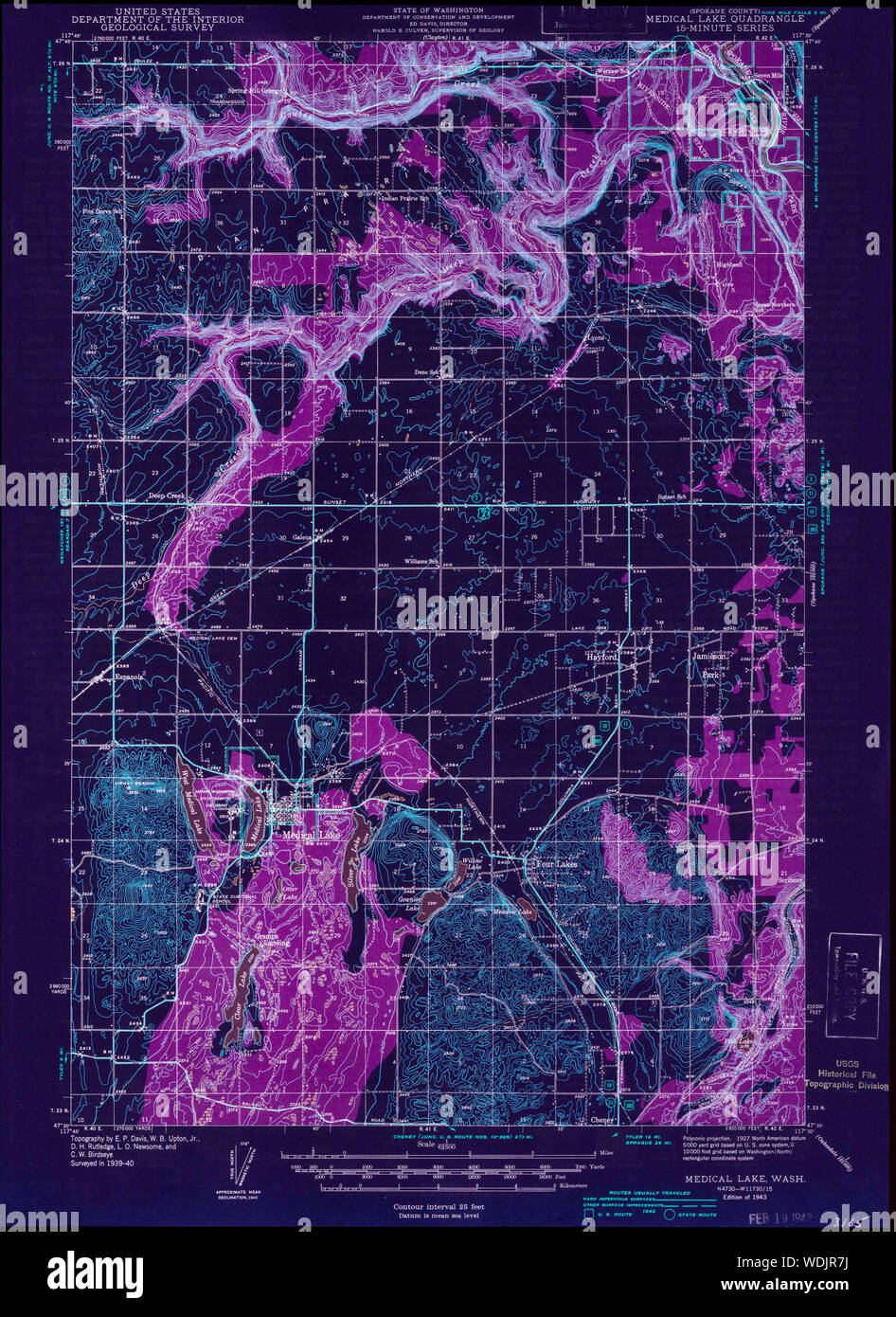 Map of medical lake hi-res stock photography and images - Alamy