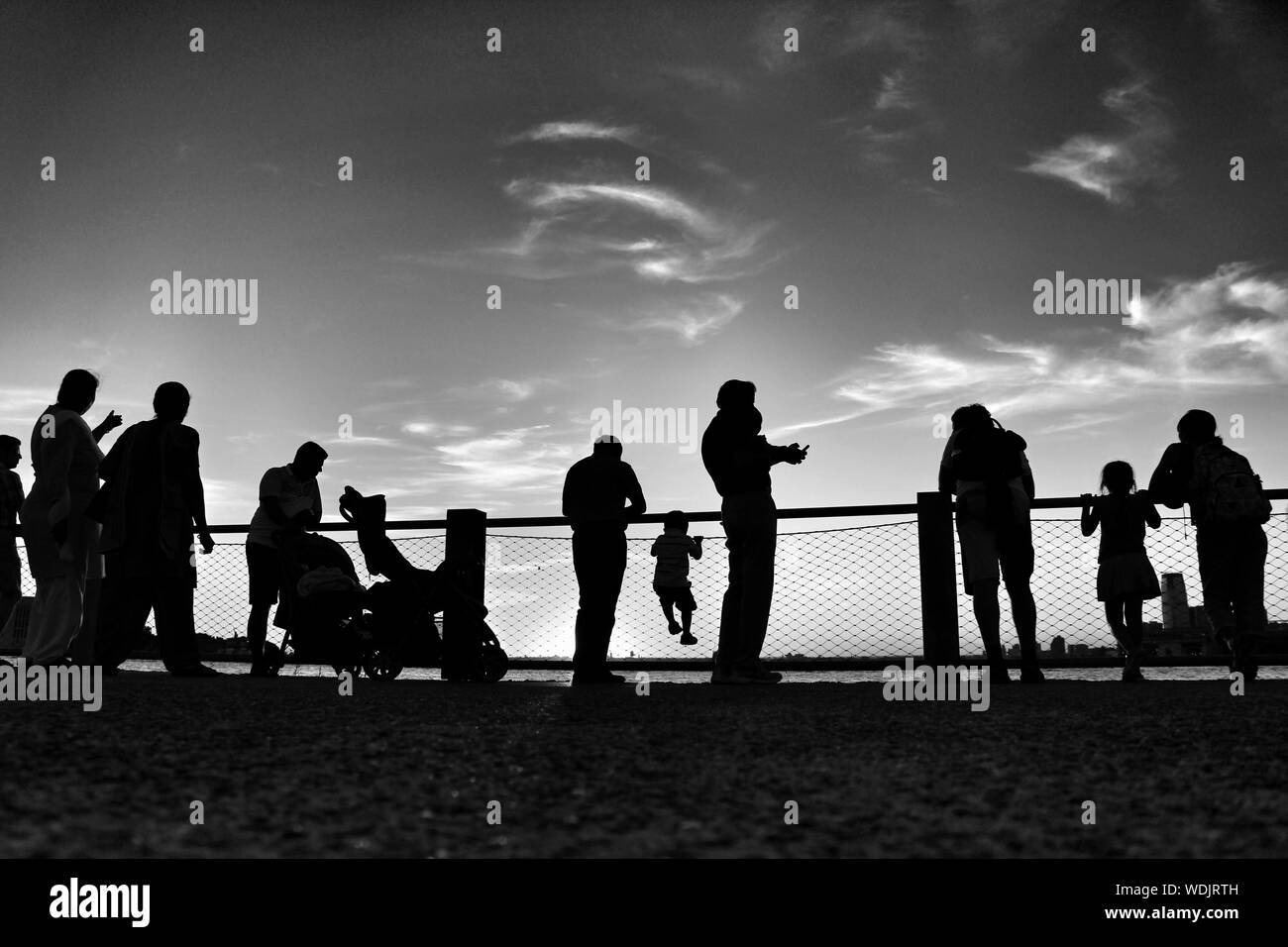 Railing silhouette Black and White Stock Photos & Images - Alamy