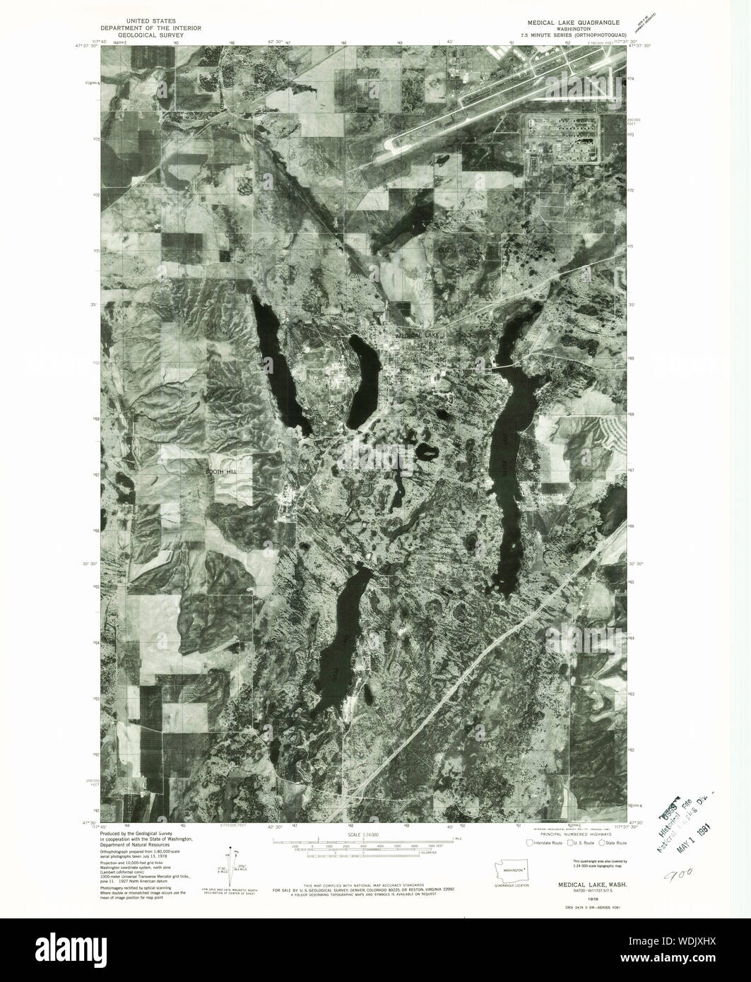 Map of medical lake hi-res stock photography and images - Alamy