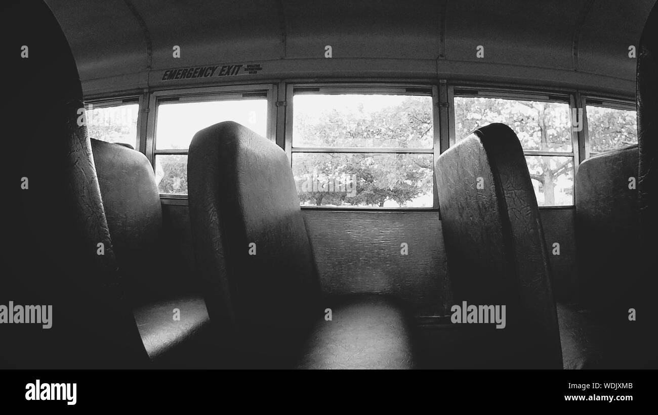 Bus seat empty Black and White Stock Photos & Images - Alamy