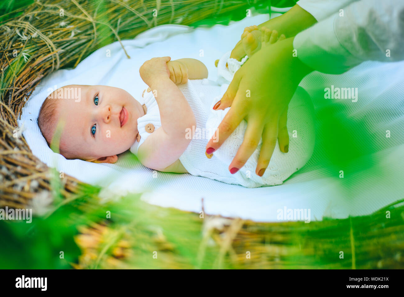 Newborn baby care. Newborn baby girl or boy. Intrauterine period. Child ...