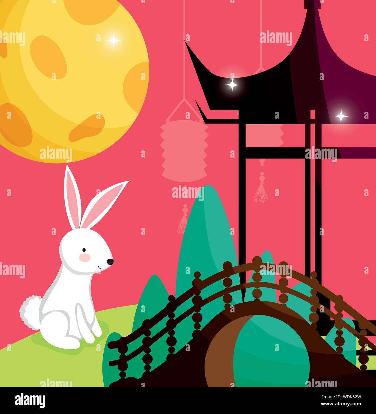 Traditional chinese bridge Stock Vector Images - Alamy