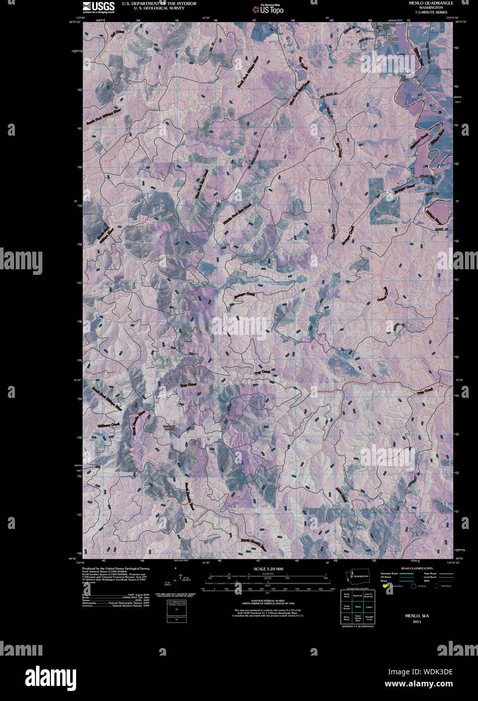 Menlo washington state map hi-res stock photography and images - Alamy