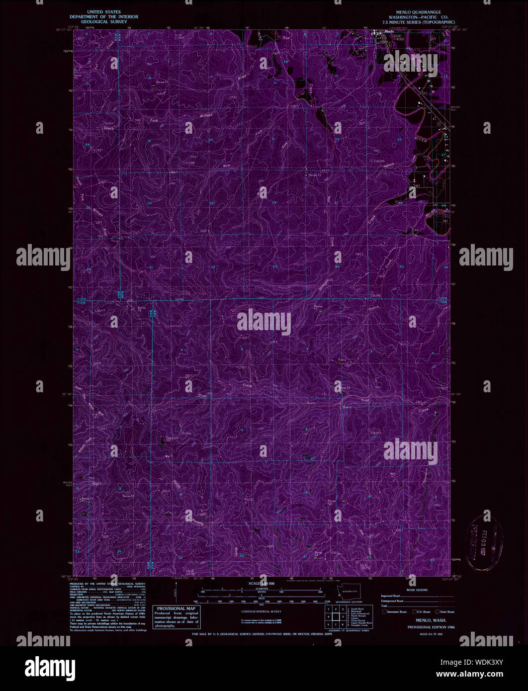 Map of menlo washington hi-res stock photography and images - Alamy