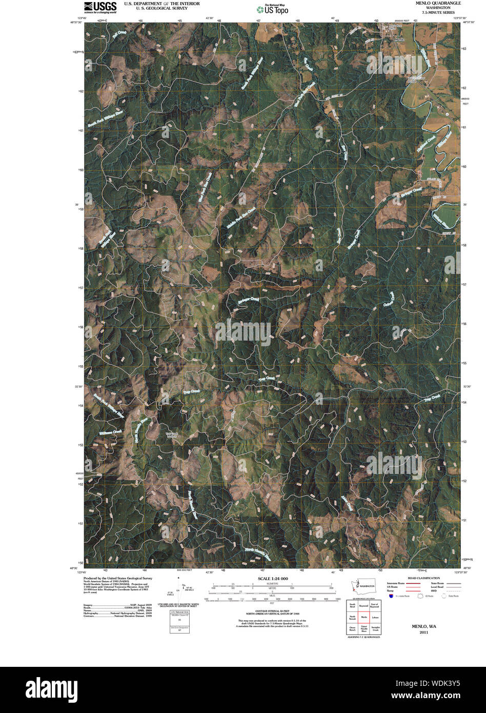Menlo washington state map Cut Out Stock Images & Pictures - Alamy