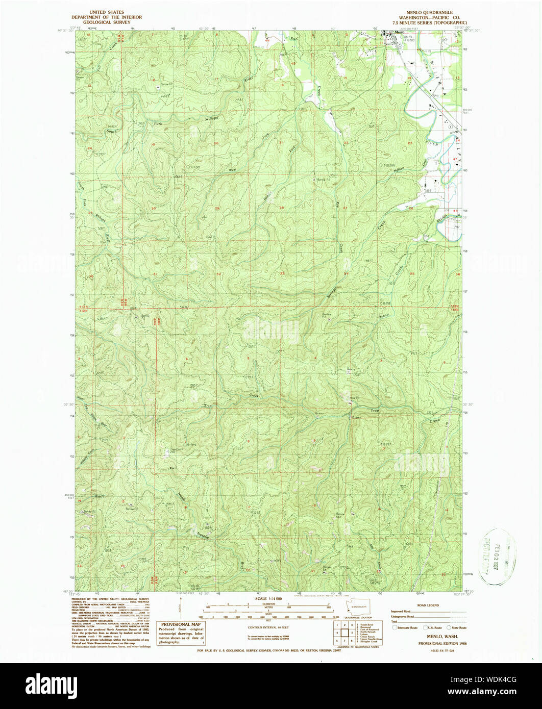 Menlo washington map hi-res stock photography and images - Alamy