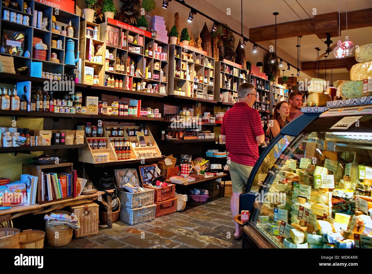 Madison, WI USA. Jul 2018. Assorted amount of meat, cheese, sweets ...