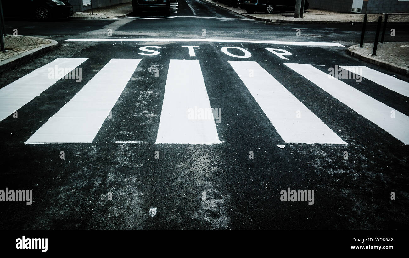 Stop zebra crossing hi-res stock photography and images - Alamy