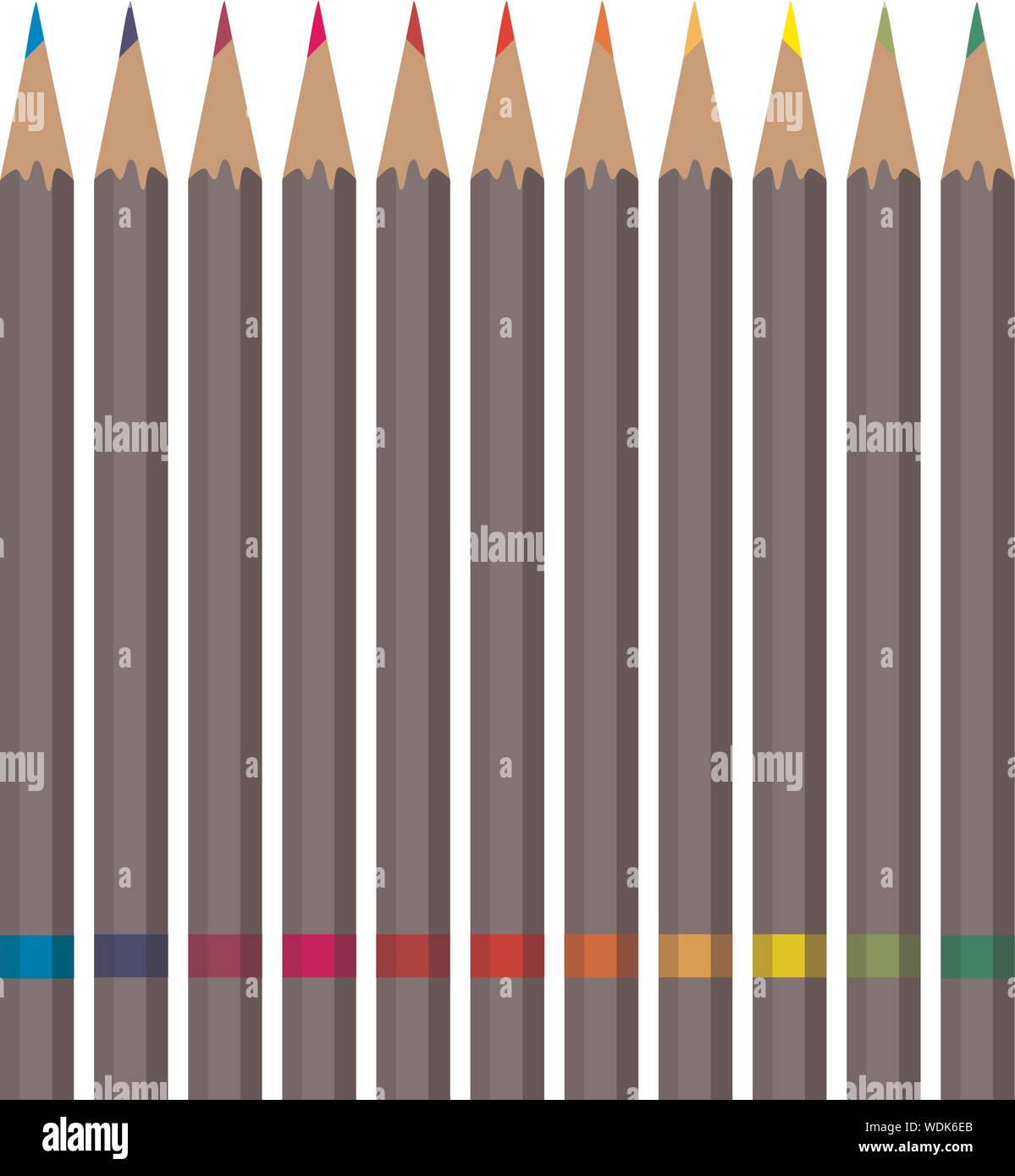 Set of colored pencils Stock Vector Image & Art - Alamy