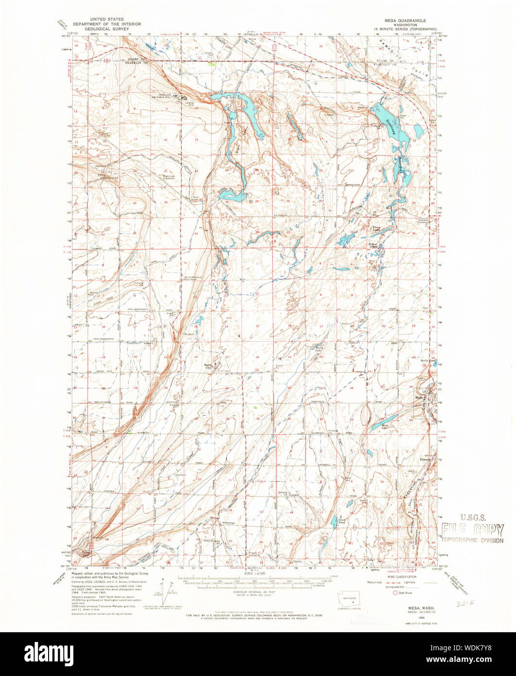 Mesa washington state map hi-res stock photography and images - Alamy