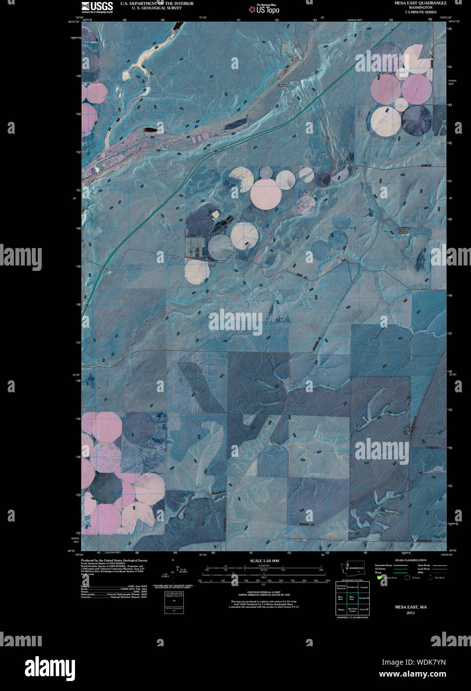 Mesa washington map hi-res stock photography and images - Alamy