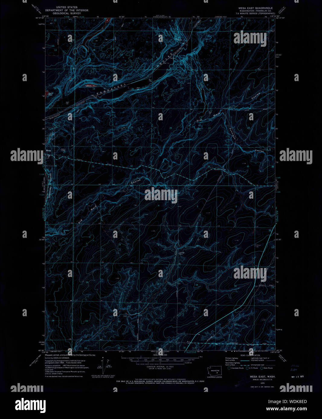 Mesa washington state map hi-res stock photography and images - Alamy