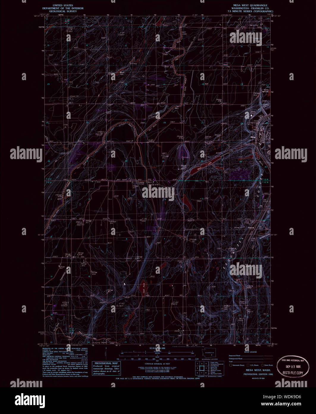 Mesa washington state map hi-res stock photography and images - Alamy