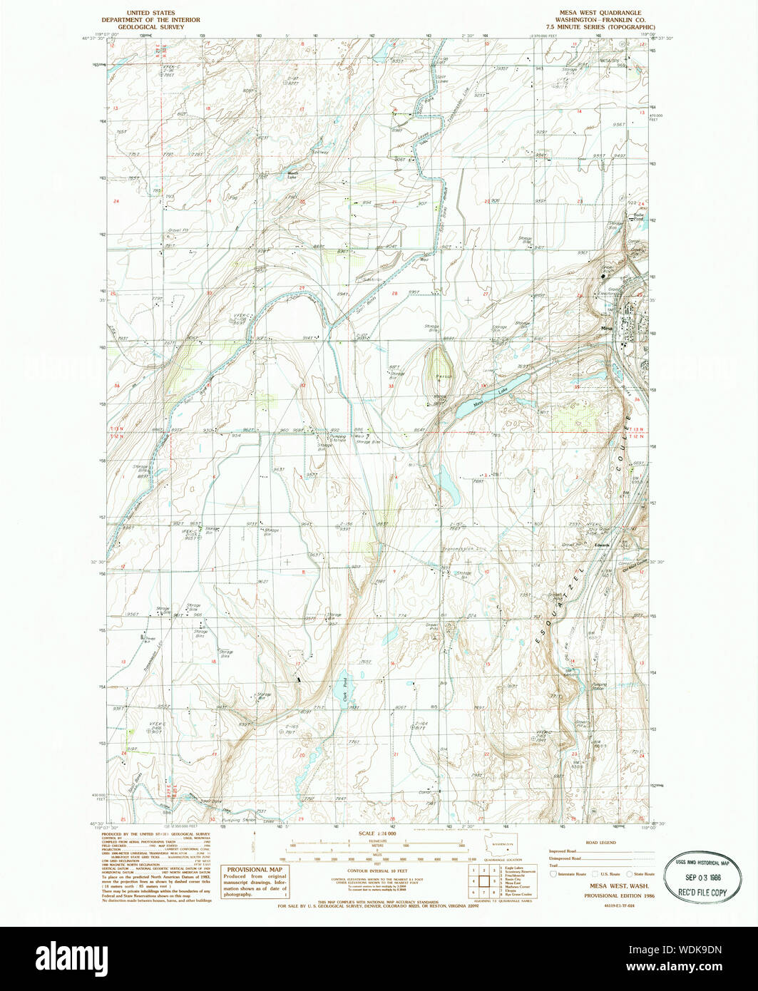 Mesa washington state map hi-res stock photography and images - Alamy