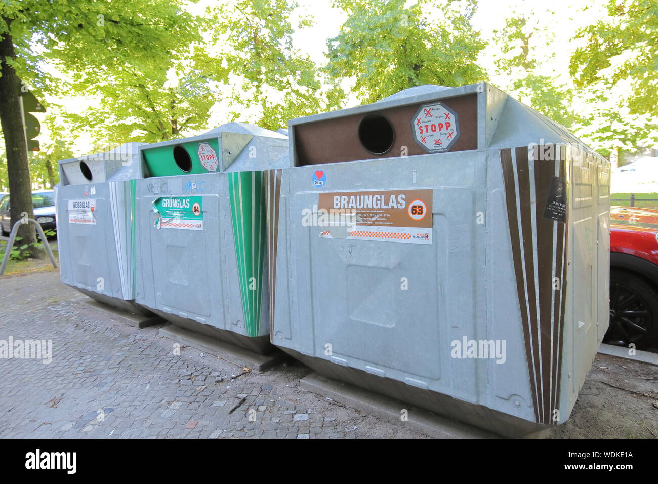 Public rubbish bin Berlin Germany Stock Photo - Alamy