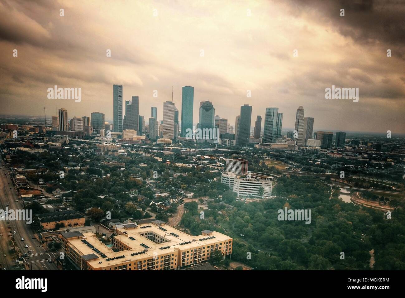 Houston skyline aerial hi-res stock photography and images - Alamy