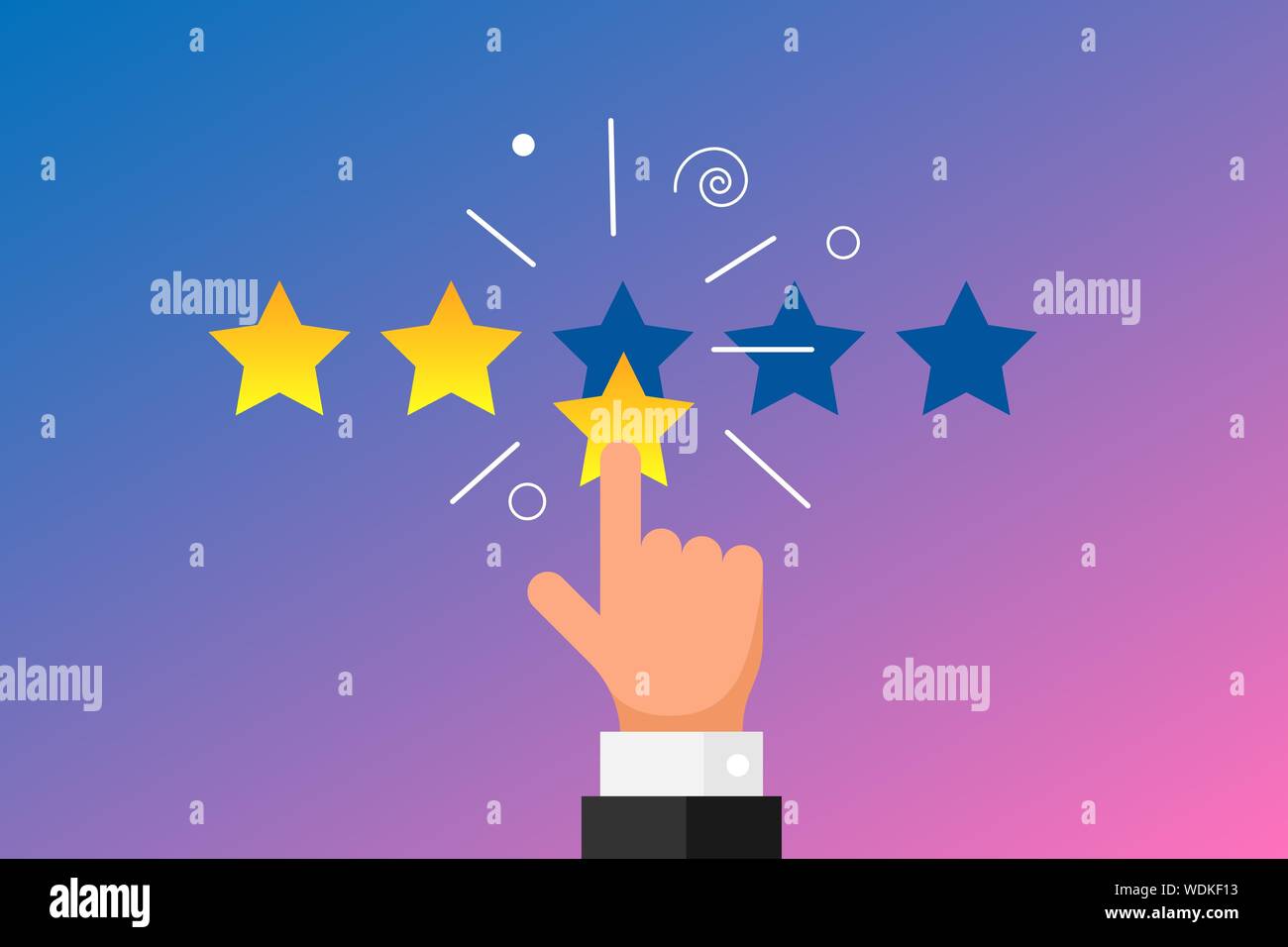 Online feedback reputation good quality customer review concept flat ...