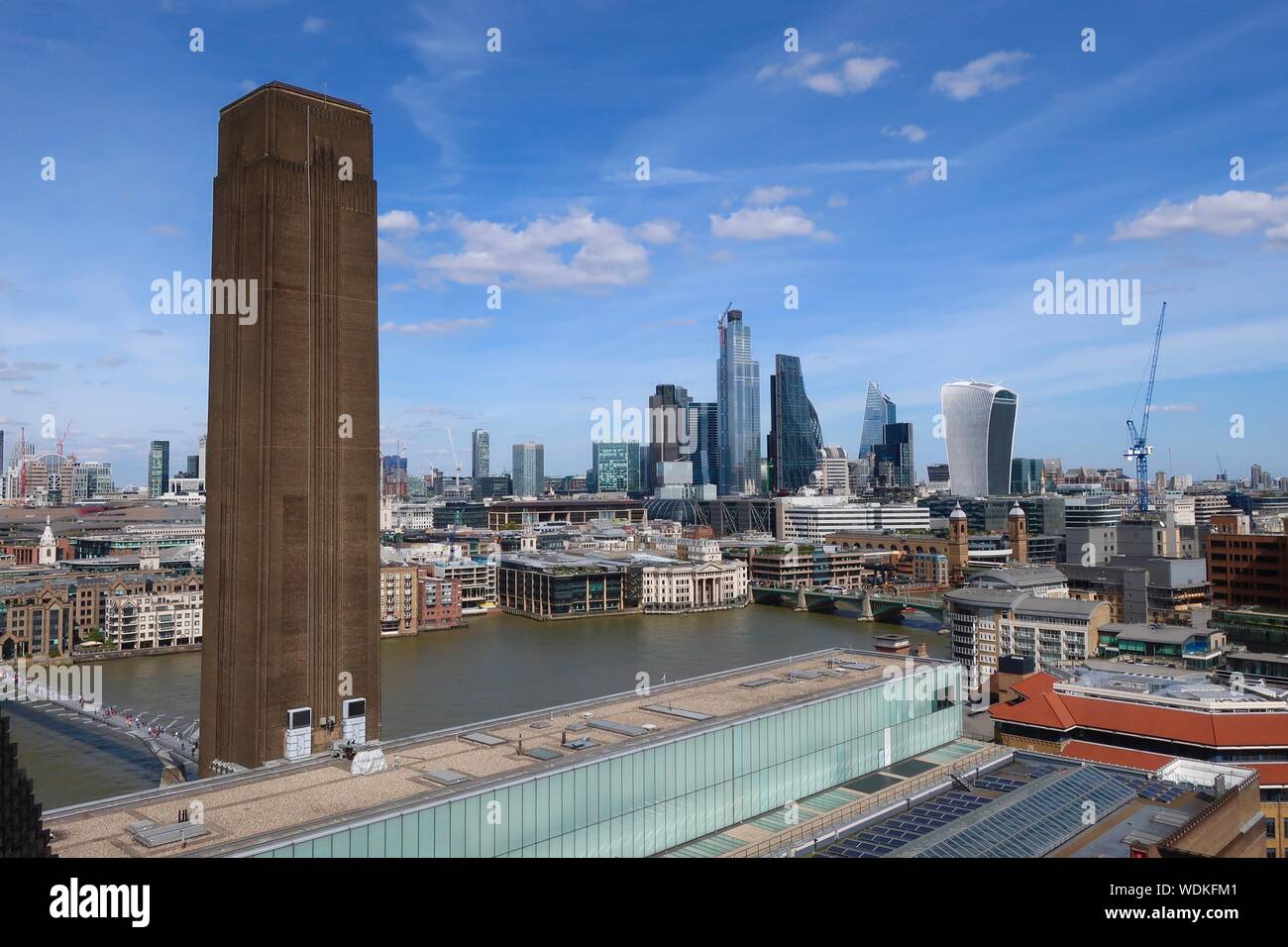 London, UK - 29 August 2019: The skyline seen from the 10th floor ...