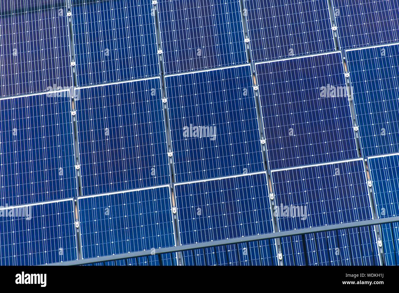 Photovoltaic Solar Panels For Generating Renewed Electricity. Modern ...