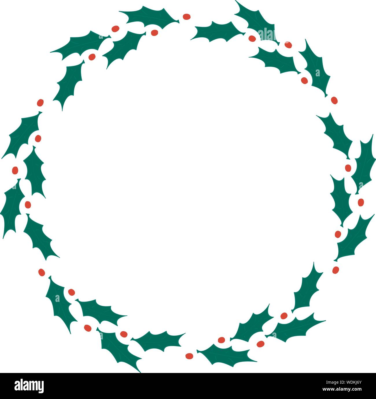 Classic Holly Wreath Stock Vector Image & Art - Alamy
