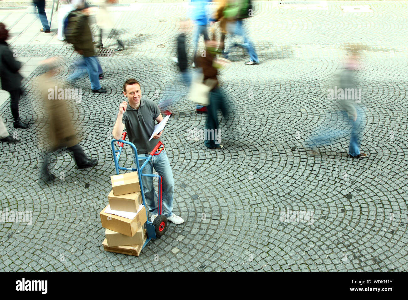 Cardboard box people hi-res stock photography and images - Alamy