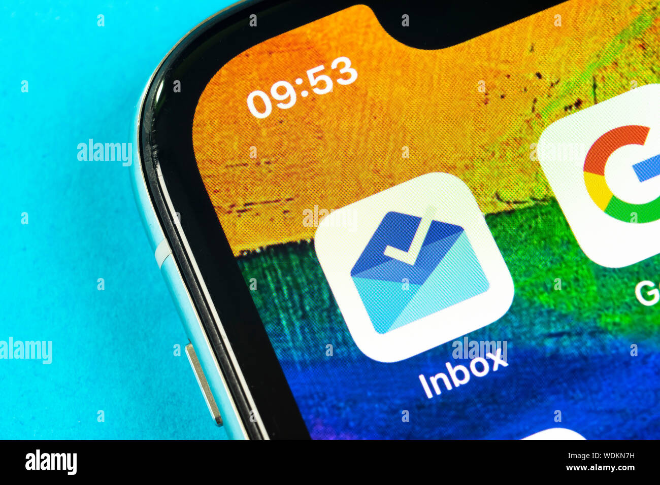 Helsinki, Finland, May 4, 2019: Google inbox by Gmail application icon ...