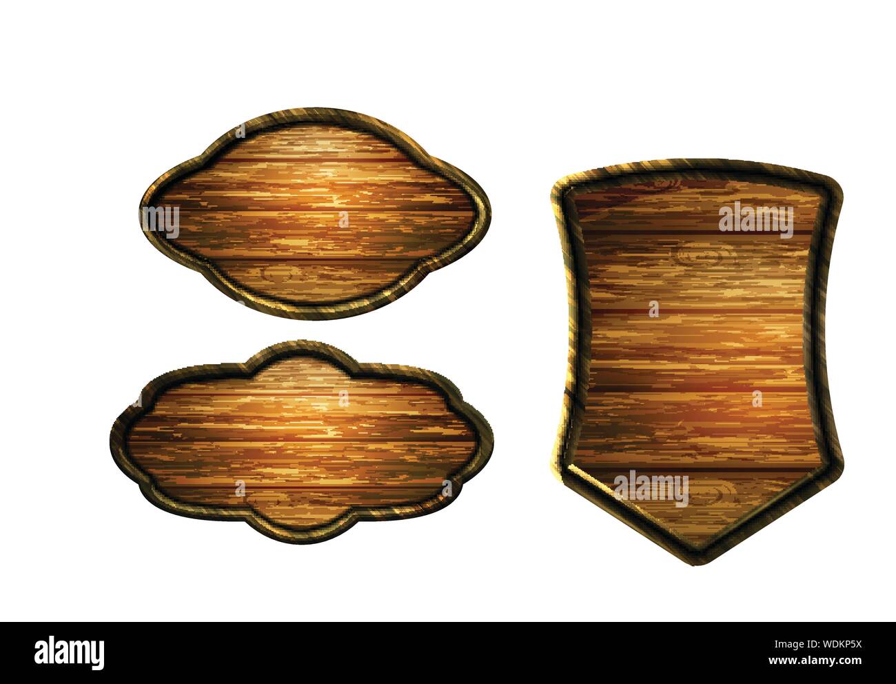 Vector realistic illustration of wooden signboard Stock Vector Image & Art - Alamy