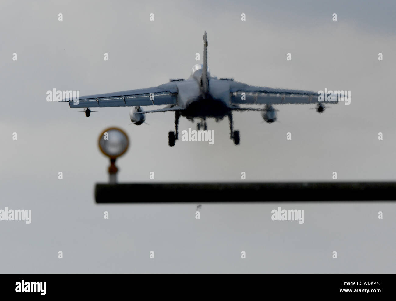 Jagel, Germany. 20th Aug, 2019. A tornado fighter jet lands at Jagel ...