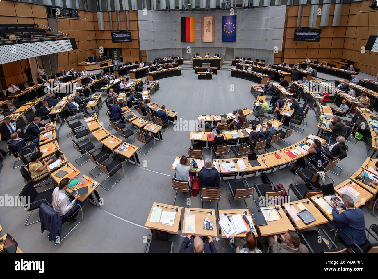 Berlin, Germany. 29th Aug, 2019. Members shall sit in their seats in ...