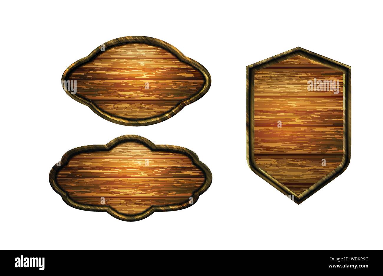 Vector realistic illustration of wooden signboard Stock Vector Image ...