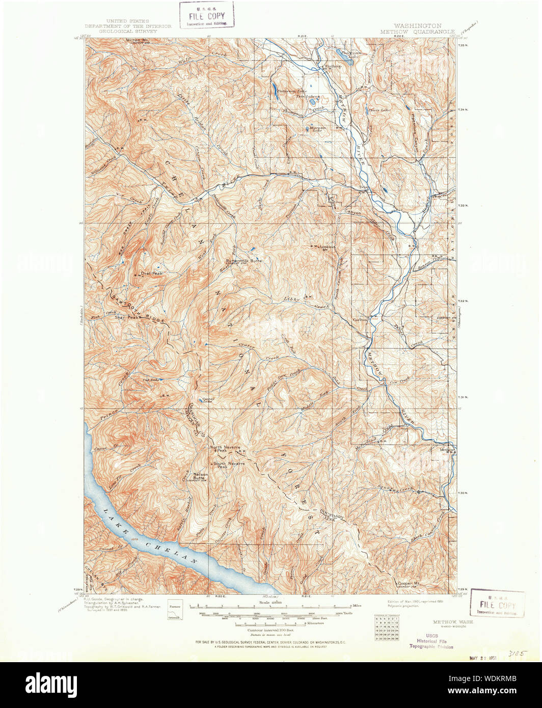 Washington map 1901 hi-res stock photography and images - Alamy