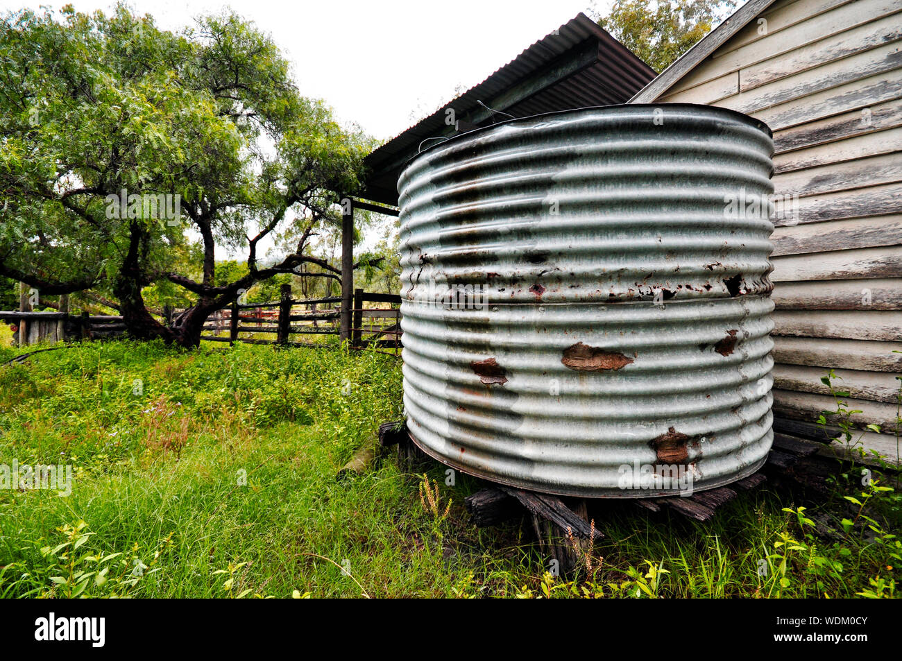 Old corrugated iron water tank hi-res stock photography and images - Alamy