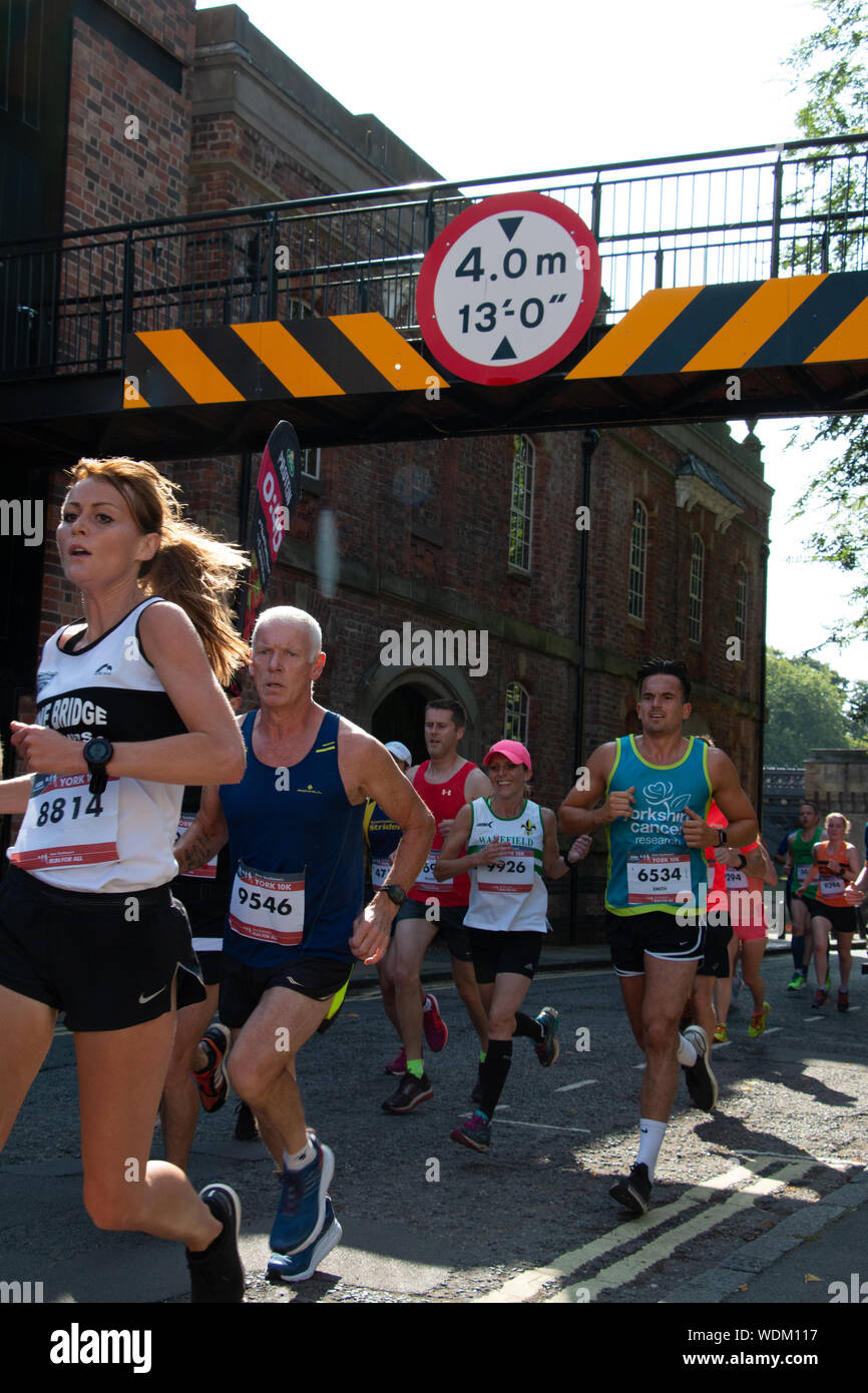 Participants in the York 10k run along Terry Avenue towards Skeldergate ...