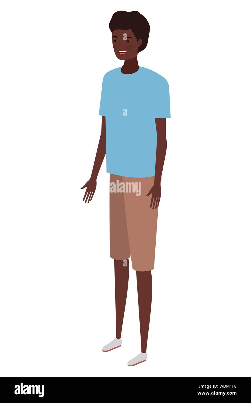 young man standing on white background Stock Vector Image & Art - Alamy