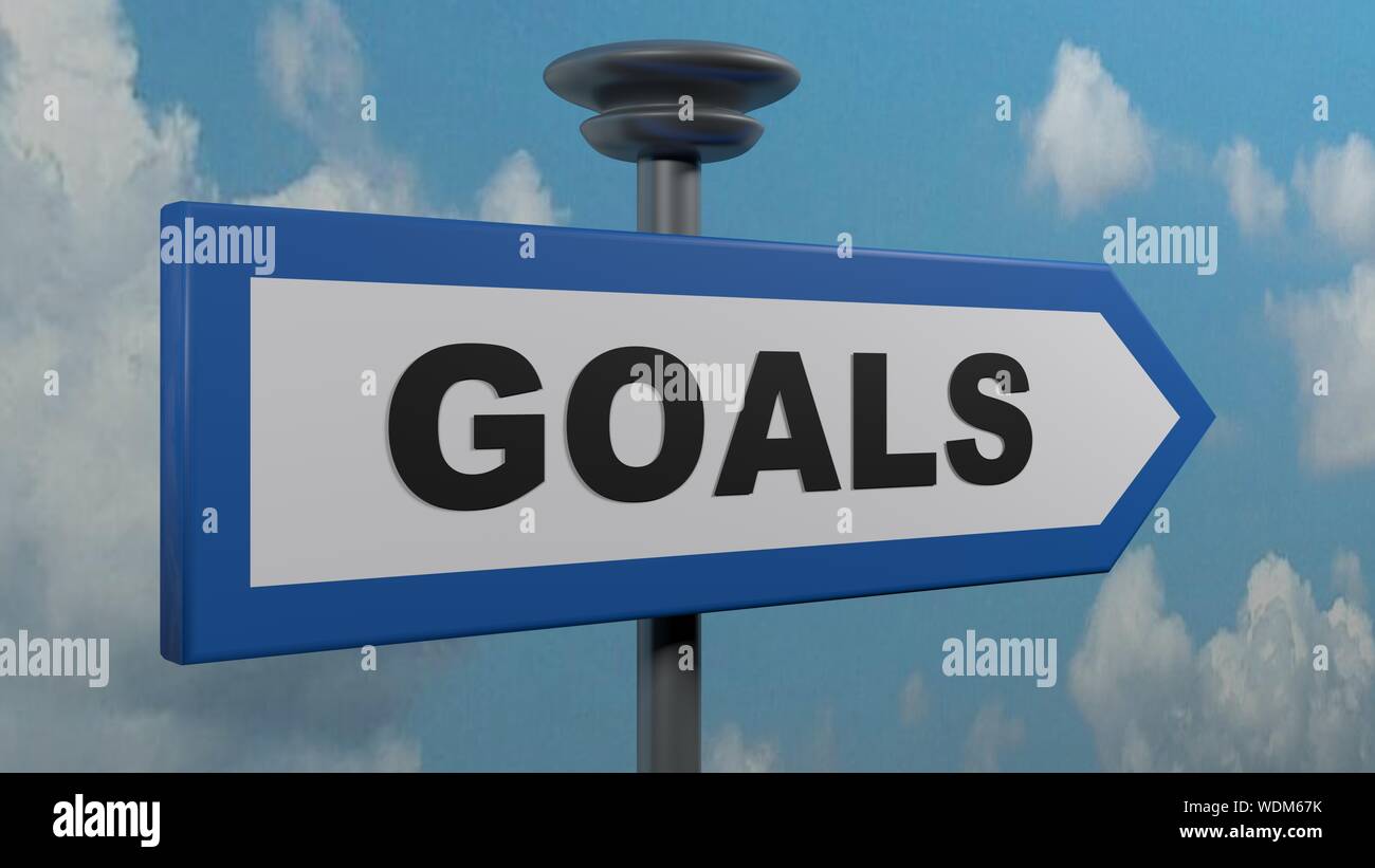 Blue sign goal symbol icon hi-res stock photography and images - Alamy