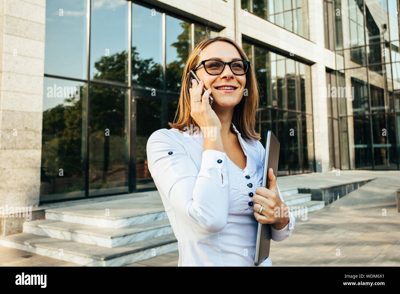 Woman bank manager talking hi-res stock photography and images - Alamy