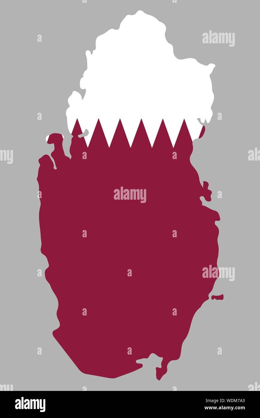 Qatar map 3d Stock Vector Images - Alamy