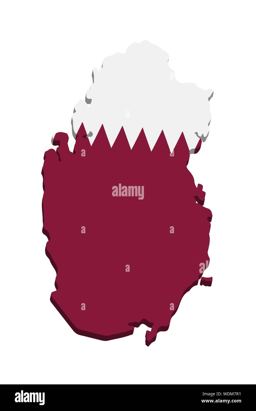 Qatar map 3d Cut Out Stock Images & Pictures - Alamy