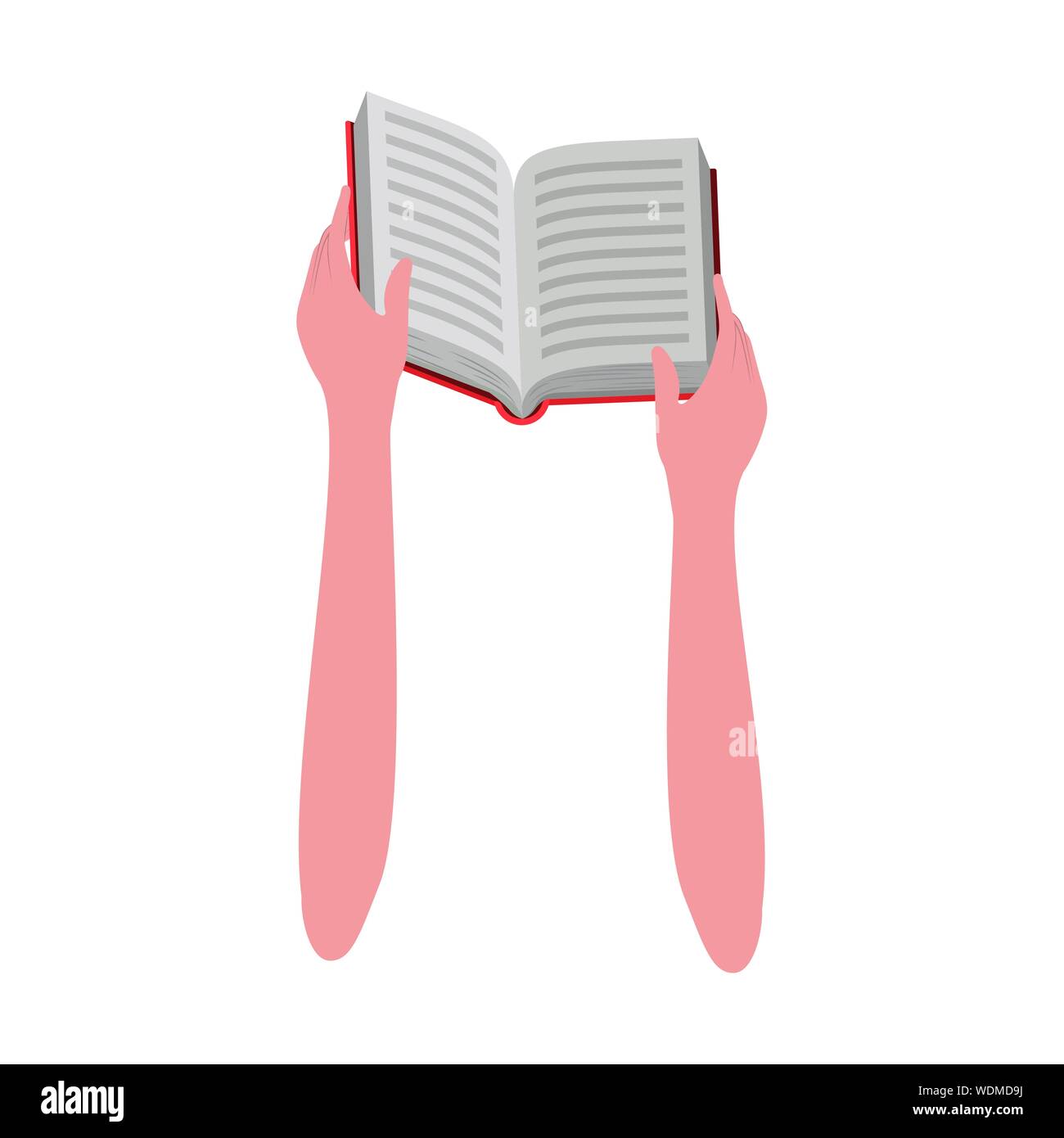 Isolated hand holding book design vector illustration Stock Vector ...