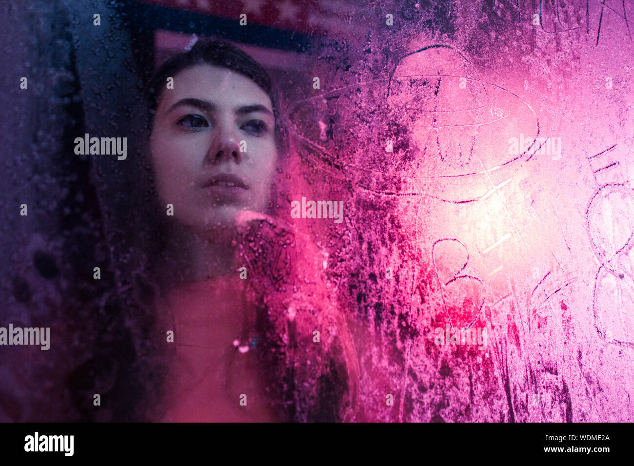 Frosted glass woman hi-res stock photography and images - Alamy